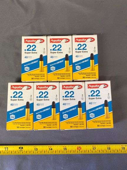 Aguila .22 Super Extra Long Rifle Standard Velocity Solid Point, 350 ...