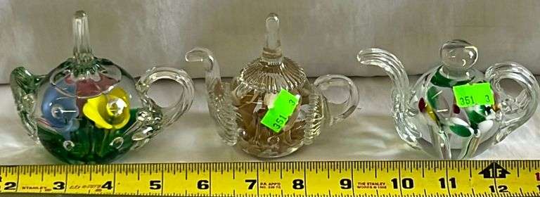 Joe Rice 2001 Teapot Paperweight 3.25” tall • Joe St. Clair Teapot ...