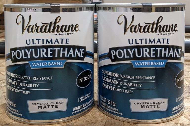 Varathane Ultimate Polyurethane Water Baded Crystal Clear Matte 1 qt 2 cans - Metzger Property ...