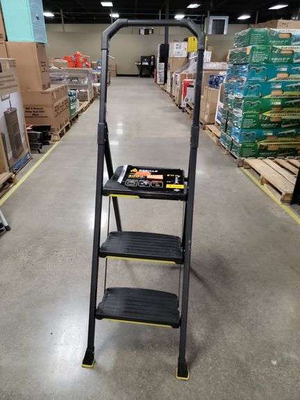 Gorilla Ladders 3-Step Pro-Grade Steel Step Stool Project Ladder, 300 ...