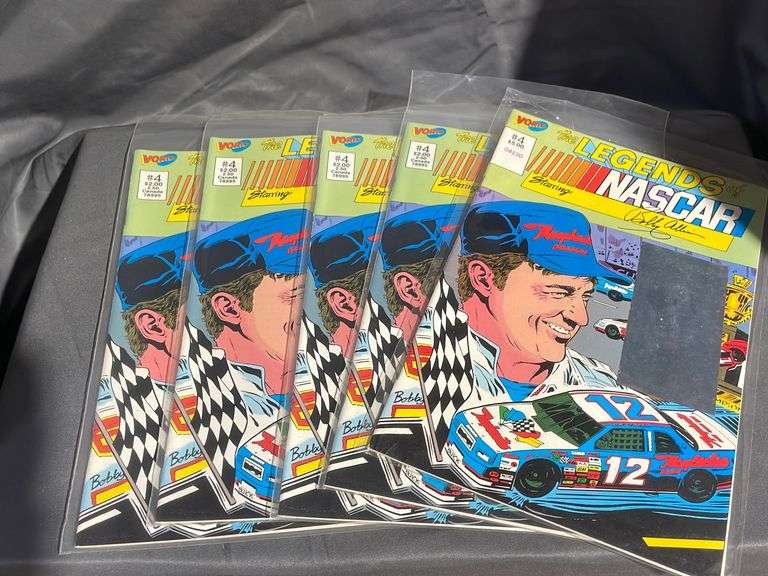 (5) 1990 vortex comics the legends of nascar Bill Elliott comics ...