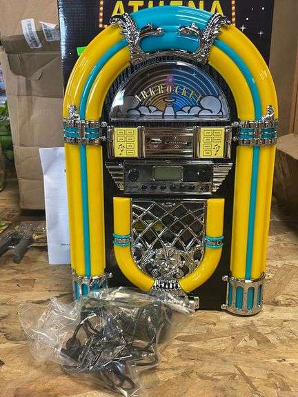 Arkrocket Athena Mini Jukebox/Tabletop CD Player/Bluetooth Speaker ...