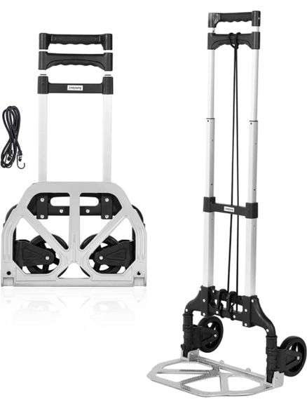Leeyoung Folding Hand Truck and Dolly, Aluminum Extended Handle Hand ...