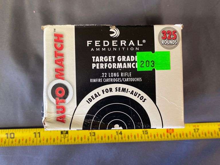 Federal Auto Match .22 LR Rimfire Target Performance, 325 rounds ...