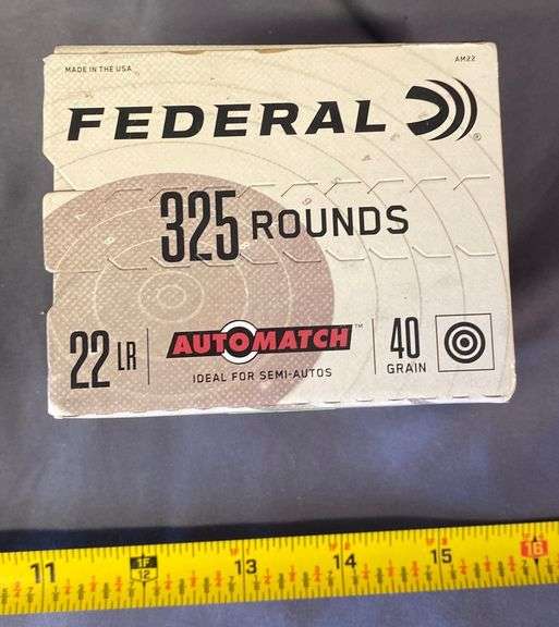 Federal .22LR Auto Match, ideal for semi autos, 325 rounds - Metzger ...