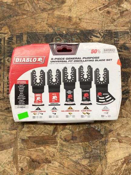 Diablo 5pc general purpose universal fit oscillating blade set ...