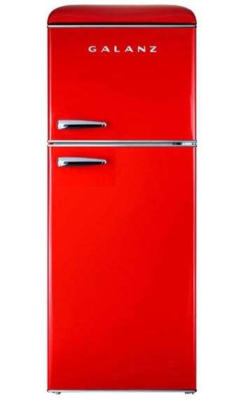 NEW Galanz GLR76TRDER Mini Fridge with Dual Door, Adjustable Mechanical ...