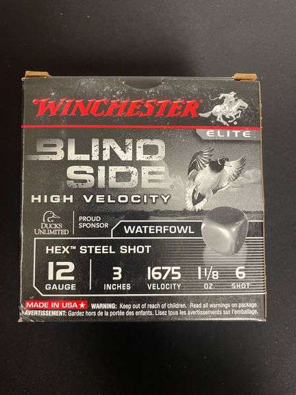 Winchester Blind Side High Velocity HEX Steel Shotshells 12 Gauge, 25 ...
