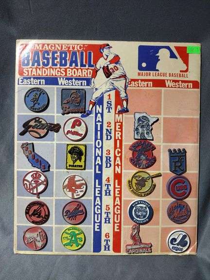 Magnetic Baseball Standings Board - Metzger Property Services, LLC