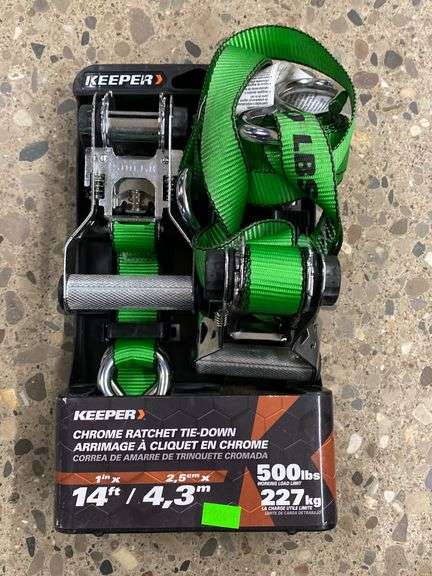 Keeper ratchet tie down 1 inch x 14 foot 500 lbs 2 pack - Metzger ...