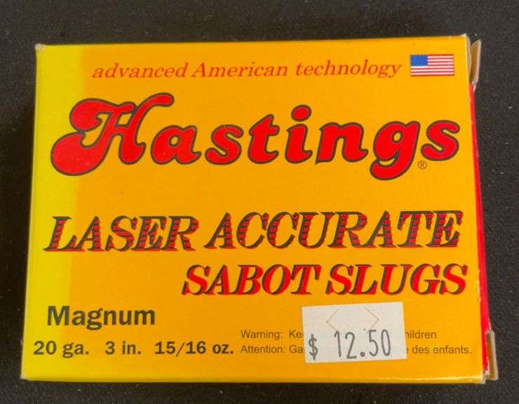 Hastings Laser Accurate Sabot Slugs Magnum 20 Gauge, 5 Rounds - Metzger ...