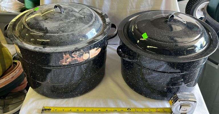 Enamel Water Canner 15”W x 11” tall & 14”W x 12” tall - Metzger ...