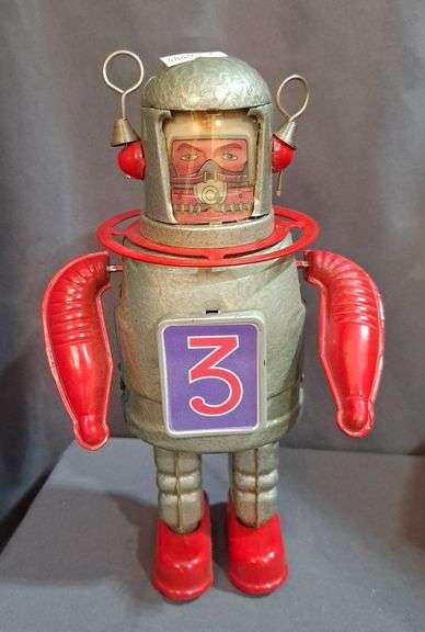 Yonezawa Astro Scout robot tin toy 9" tall, Tweety Rhine rhine house 6 ...