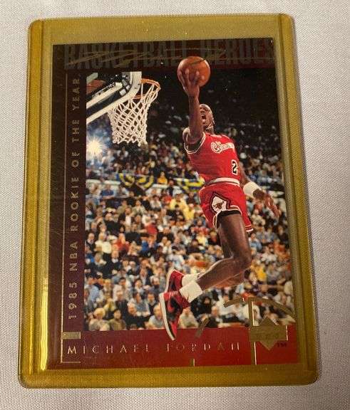 1985 Upper Deck NBA Rookie of the Year Michael Jordan Chicago Bulls ...