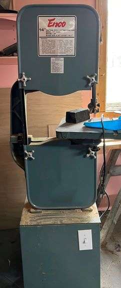 Enco 14" vertical band saw. Model 199-9003 on stand - Metzger Property ...