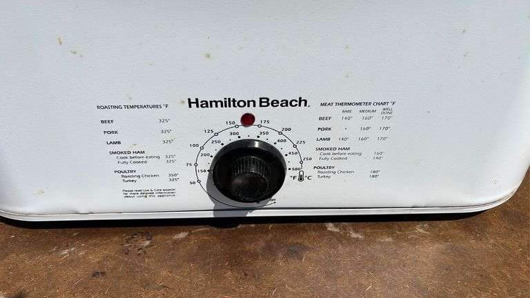 Hamilton Beach Roaster ,18qt , model 527w , 15”x23”x14”, with box ...