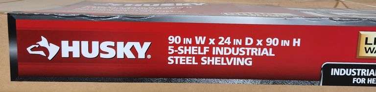 Husky 5-Tier Industrial Duty Steel Freestanding Garage Storage Shelving ...