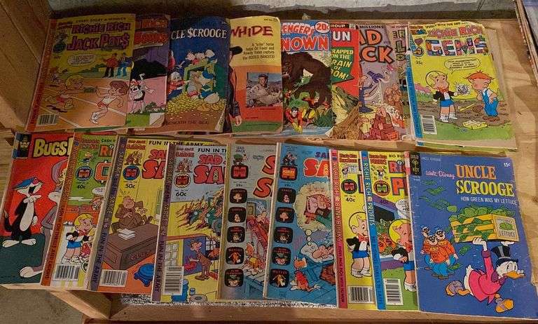 Comic Books inc. Sad Sack, Marvel Comics, DC Comics, Richie Rich ...