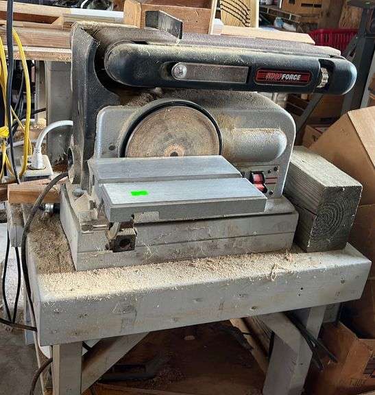 Shop Force 4x36 belt and disk sander, Black & Decker router and table ...