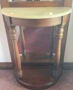 Pulaski Furniture Co. Hall Tree with Mirror, Brass Hooks and Carved ...