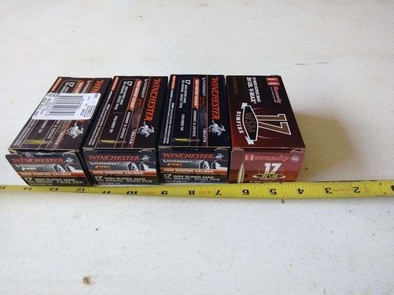 200 Rounds Winchester and Hornady .17 win super mag Ammo - Metzger ...