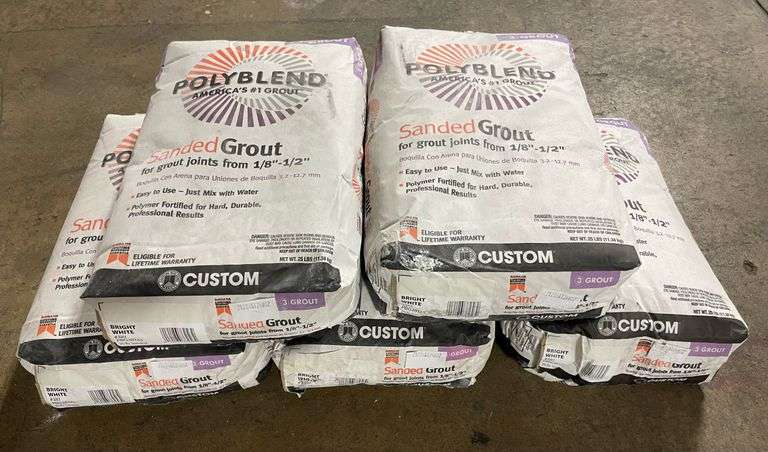 5-25 Lb Bags Custom Building Products Polyblend Sanded Tile Grout ...