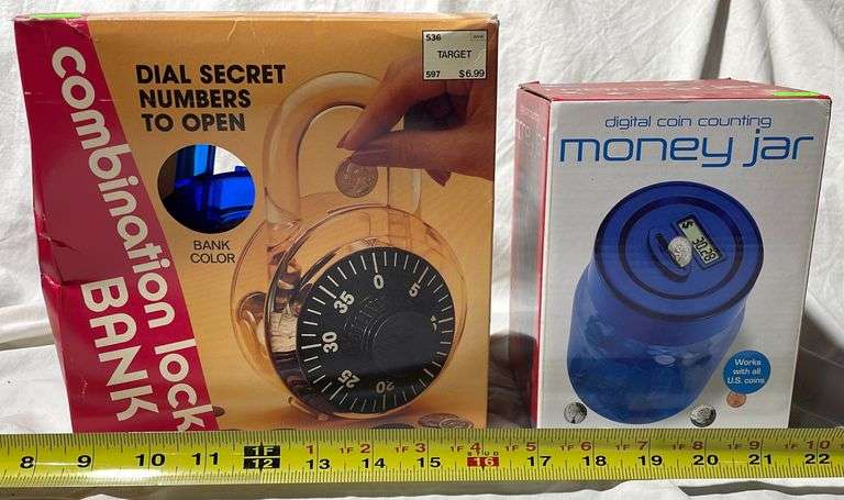 Combination lock bank, digital coin counting money jar - Metzger ...