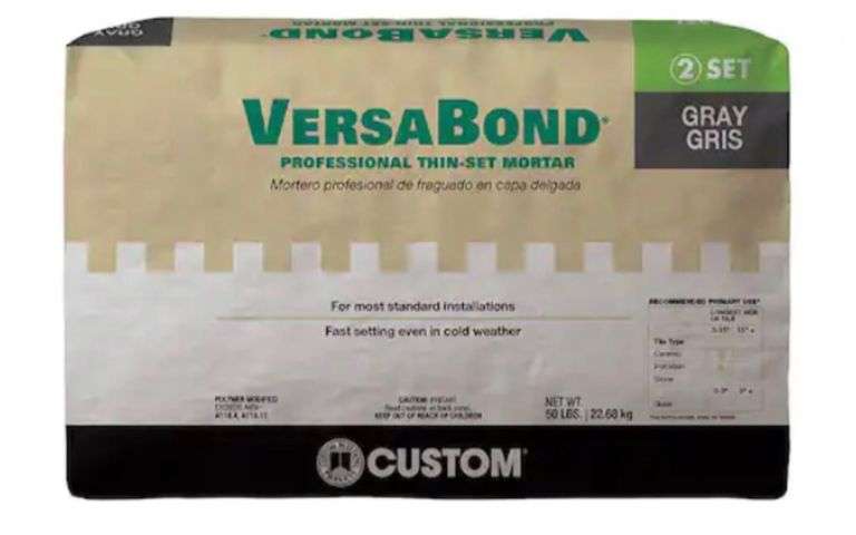 50 lb Bag Custom Building Products VersaBond Gray Fast-setting ...