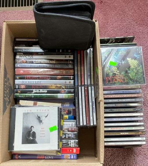 DVDs and CDs, unknown condition - Metzger Property Services LLC