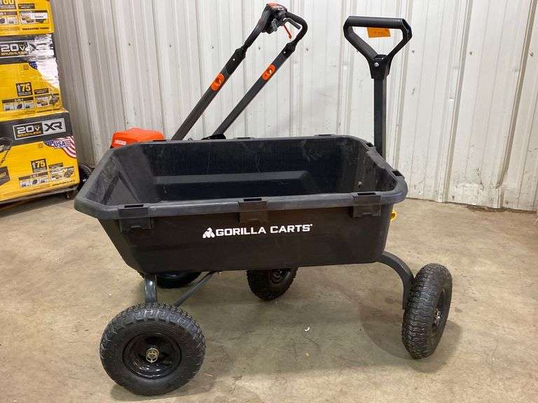 Gorilla Carts 7 cu. ft. Poly Yard Dump Cart, Model:181295A - Metzger Property Services, LLC