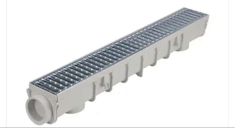NDS Pro Series 5 in. x 40 in. Channel Drain Kit with Metal Grate ...