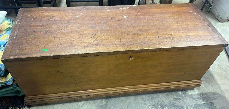 Wood Chest 48.5”x19”x17.75” - Metzger Property Services, LLC