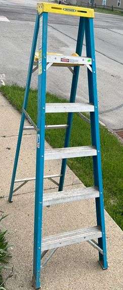 Werner fiberglass non-conductive step ladder, 6ft - Metzger Property ...