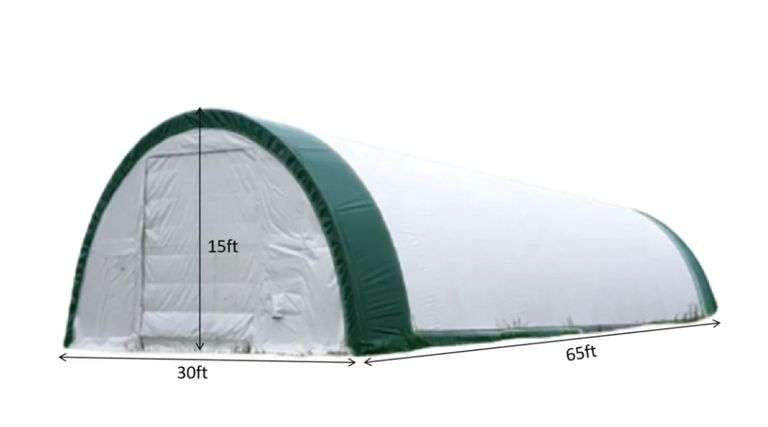Gold Mountain Single Truss Arch Storage Shelter 30'W x65'L x15'H ...