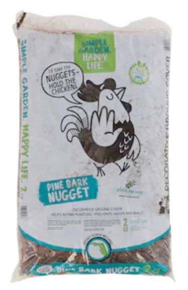 Simple Garden. Happy Life Pine Bark Nuggets 2-cu ft Brown Decorative ...