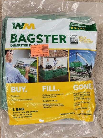 Waste Management Bagster, Dumpster in a bag, 3 CU YD/ 606 Gallon ...