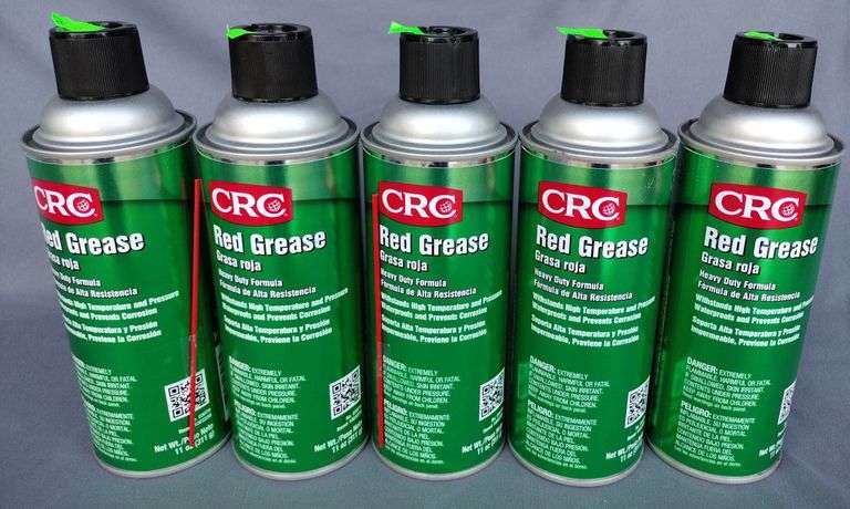 (5) CRC Heavy Duty Red Grease Cans - Metzger Property Services LLC