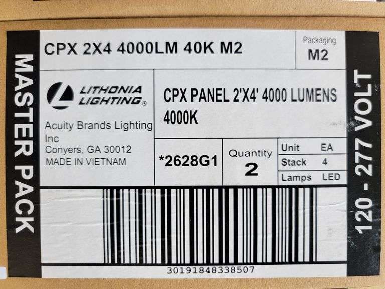 Lithonia Lighting Contractor Select CPX 2 ft. x 4 ft. White Integrated ...