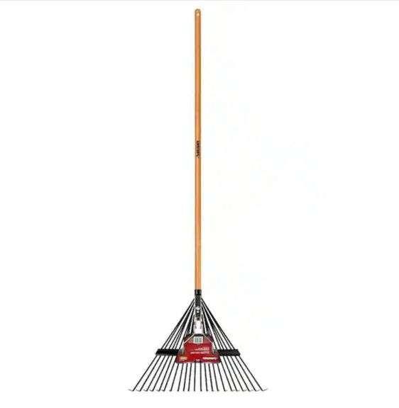 Husky 22" Steel Leaf Rake with Wood Handle - Metzger Property Services LLC