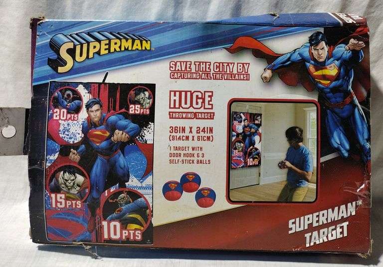 Superman Huge Throwing Target in box - Metzger Property Services LLC
