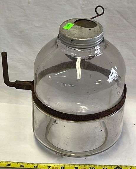 Vintage Sellers Hoosier Cabinet Swing away Sugar Jar with Lid & Bracket ...