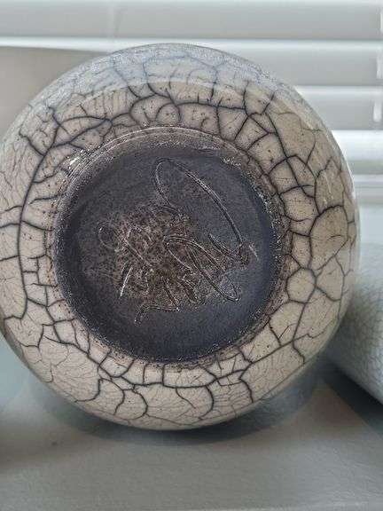 Crackle Glass Pottery and Vase Assortment - Metzger Property Services LLC