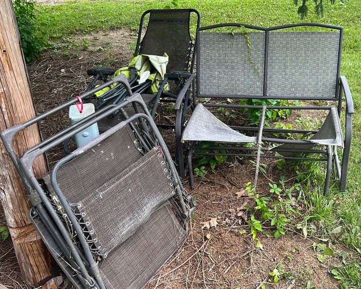 PICK UP IN KIMMELL, IN - 2- lounge chairs, glider 41”, needs seat ...