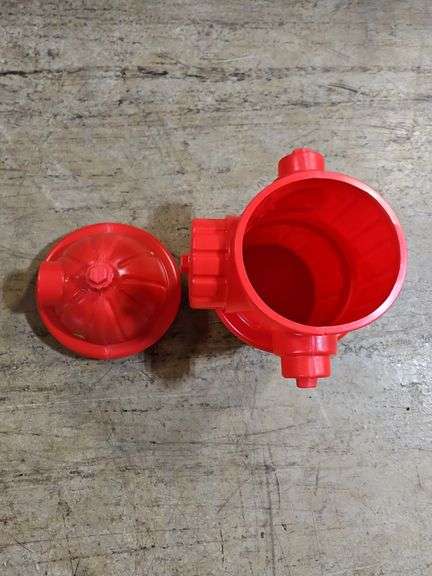 Hueter Toledo Lifesize Replica Plastic Fire Hydrant Container 24 in. x ...