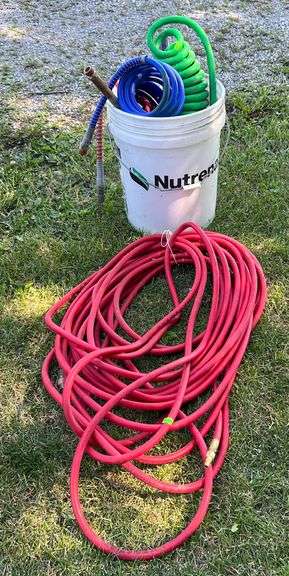 Air Hose assortment & Five Gallon Bucket - Metzger Property Services LLC
