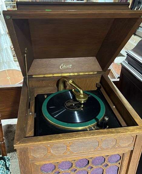 Edison record player 45”x 19.5” - Metzger Property Services LLC