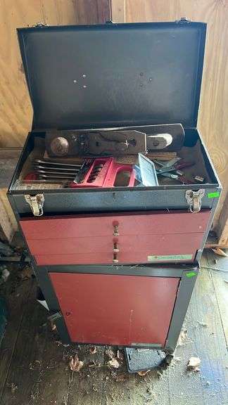 Damax-tech rollaround tool box and contents 11”x 18”x38” - Metzger Property Services LLC