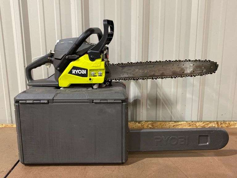 RYOBI 18 in. 38cc 2-Cycle Gas Chainsaw with Heavy Duty Case - Metzger ...