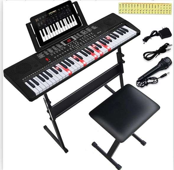 Key Keyboard Piano for Beginner Portable Electric Piano Keyboard Set w ...