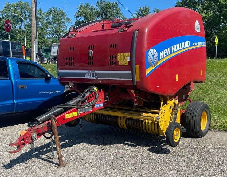 New Holland Roll-Belt 450 Round Baler, PTO, Net Wrap, Silage Kit ...